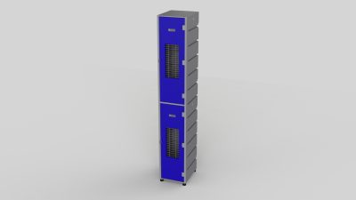2 Tier Plastic Locker | Slant Top Mesh | Triple H Display